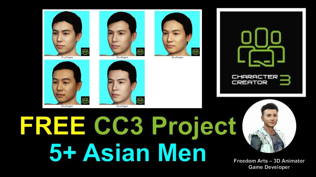 FREE 5+ Asian Male CC3 Avatar Pack 01 - Character Creator 3 Contents ...