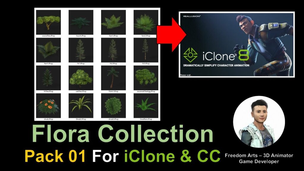 Flora Collection Pack 01 - iClone 7 & 8 & Character Creator 4 - Freedom ...